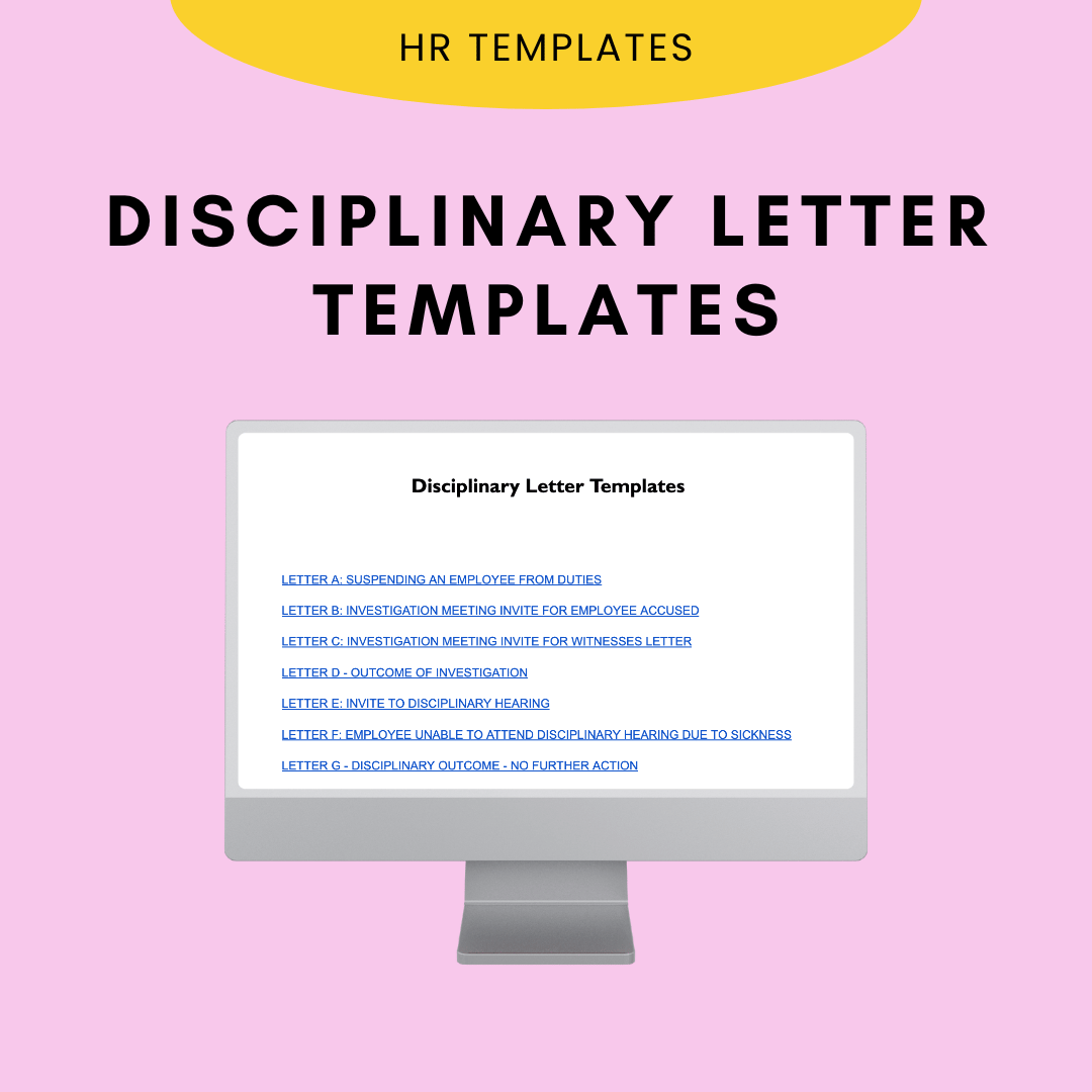 Disciplinary Letter Templates | For UK Employers – Modern HR