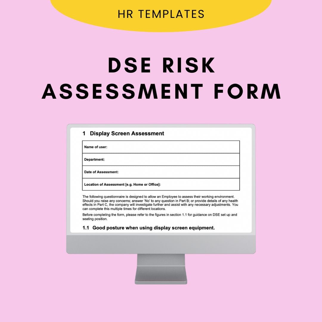 DSE Office Risk Assessment Template for UK Businesses – Modern HR