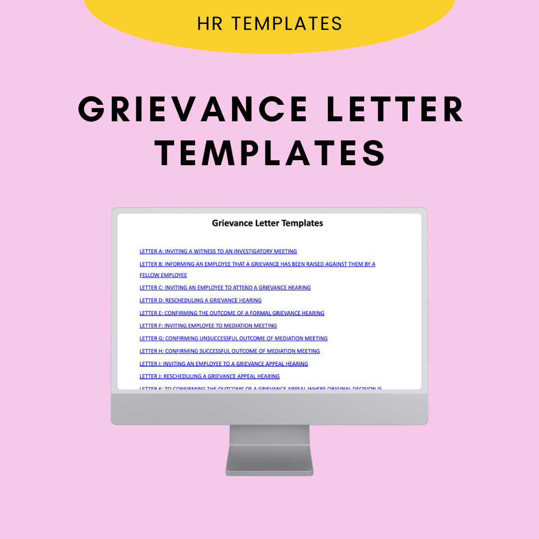 Grievance Letter Templates for UK Businesses – Modern HR