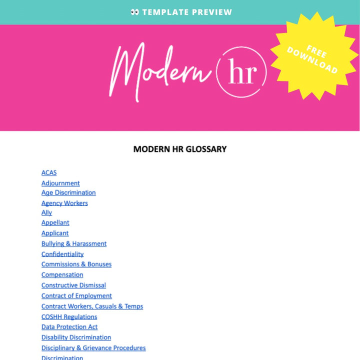 A-Z: HR Glossary – Modern HR