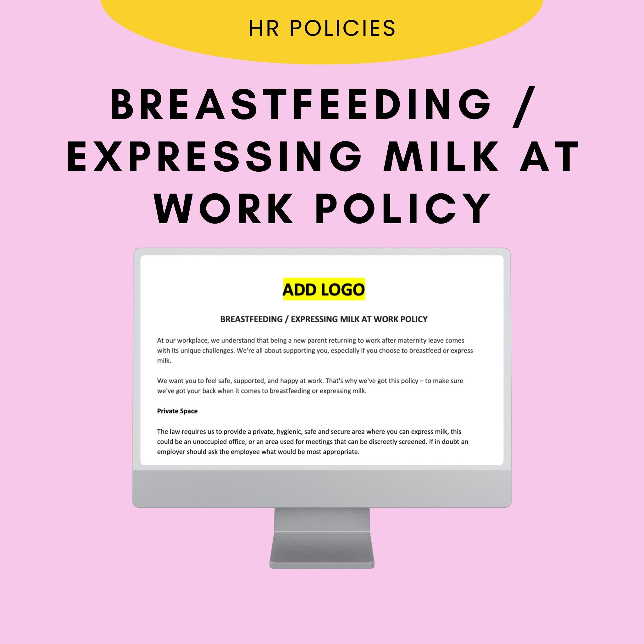 Breastfeeding / Expressing Milk at Work Policy Template – Modern HR