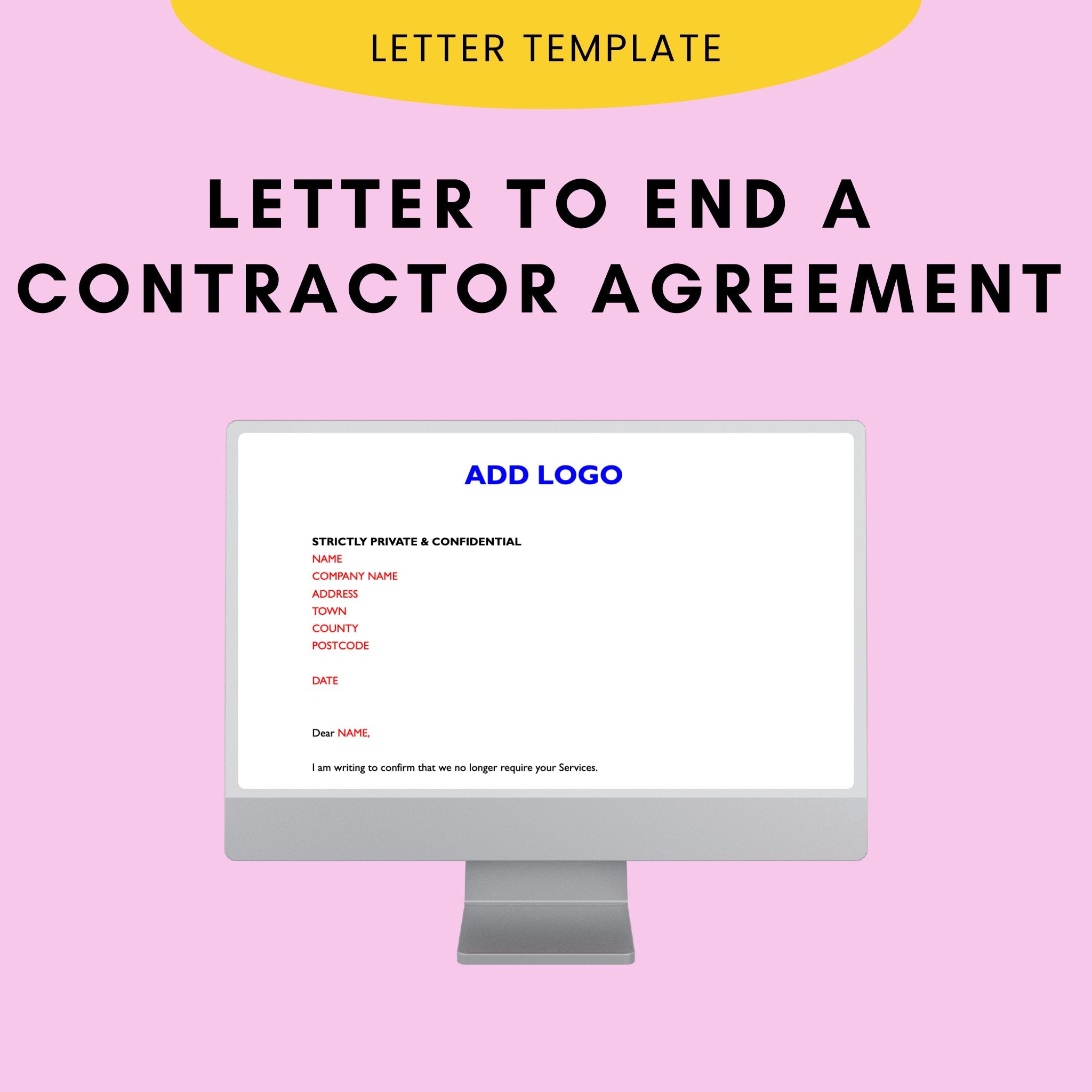 Contractor Termination Letter Template | Modern HR UK