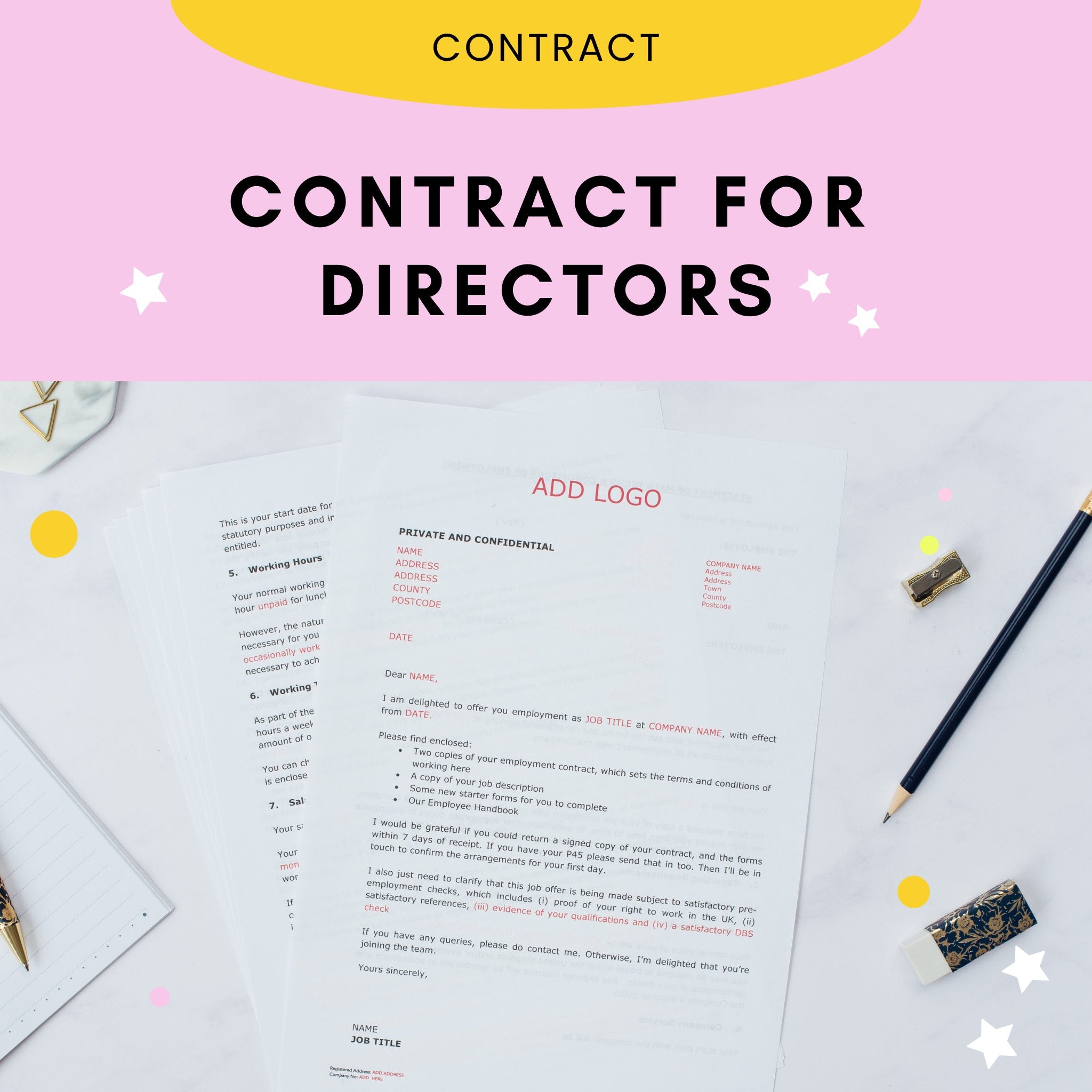 Director Contract Template for UK Businesses – Modern HR