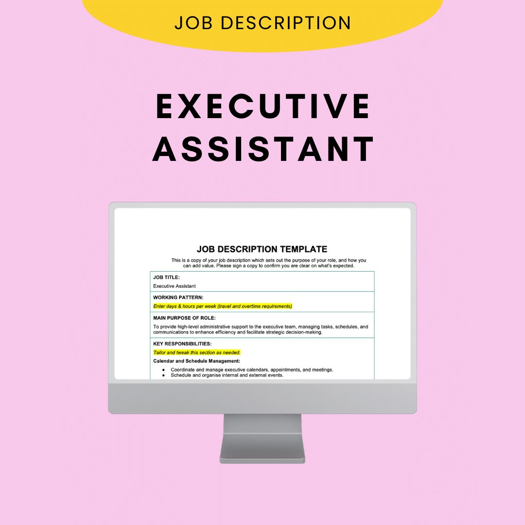 Executive Assistant Job Description Template – Modern HR