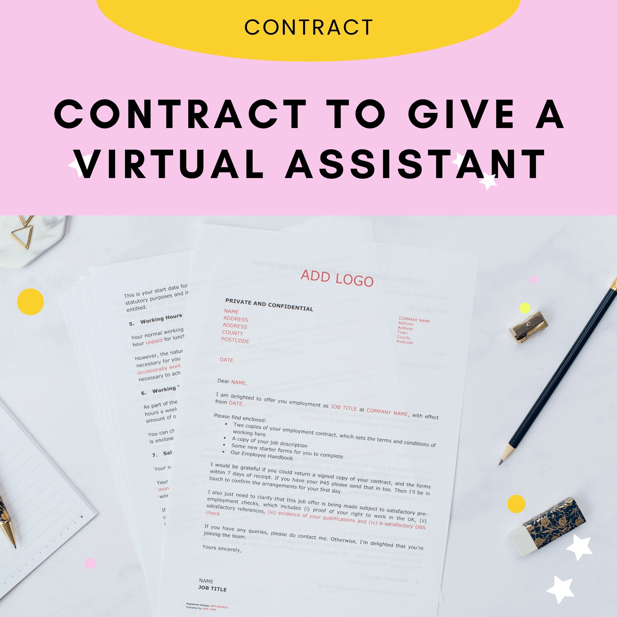 Virtual Assistant Agreement Contract Template – Modern HR